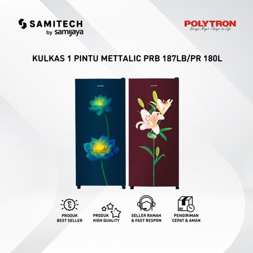 Promo KULKAS 1 PINTU POLYTRON PRB-187PR PRB 187LB 180 LITER - RED PINK ...