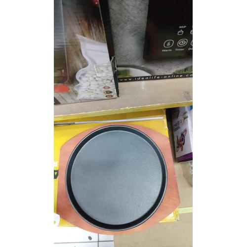 Jual Hot Plate Bulat 21 cm Piring Steak Bundar Tatakan Kayu Round Hot ...