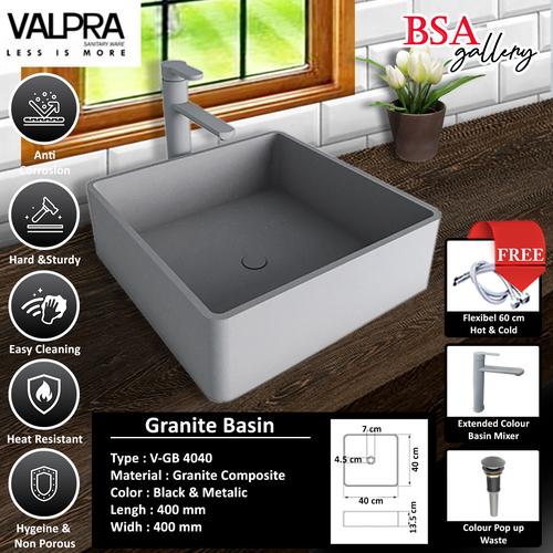 Jual WASTAFEL GRANIT VALPRA KOTAK HITAM METALLIC KOMPLIT SET GRANITE ...