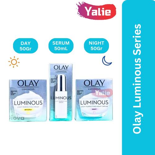 Jual OLAY LUMINOUS Day Night Cream 50gr SPF 15 Serum 30ml Water Essence ...