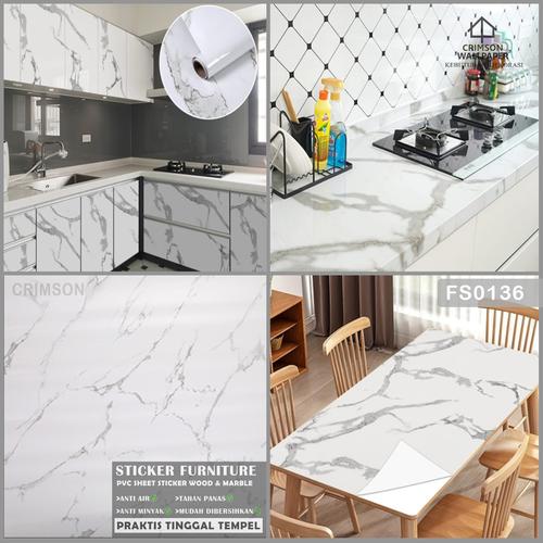 Jual STIKER HPL PELAPIS KAYU MEJA LEMARI STICKER HPL TACON - 0136-WHT ...