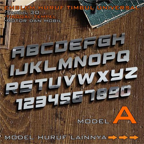 Jual Emblem Huruf dan Angka Timbul 3d - model C - Jakarta Utara - hobby ...