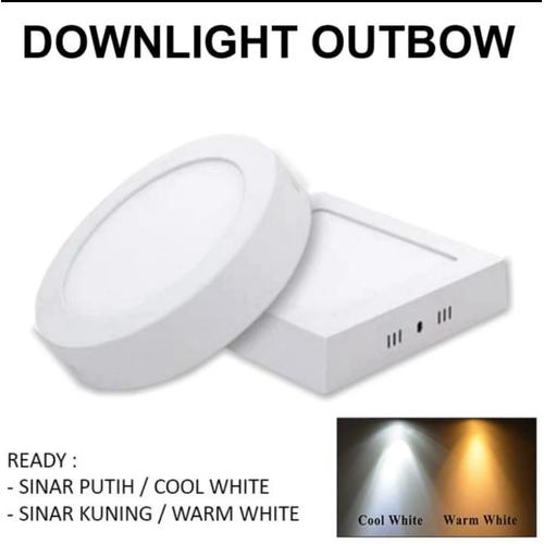 Jual Lampu led panel 6 w 12 w 18 w 24 w outbow downlight bulat kotak ...