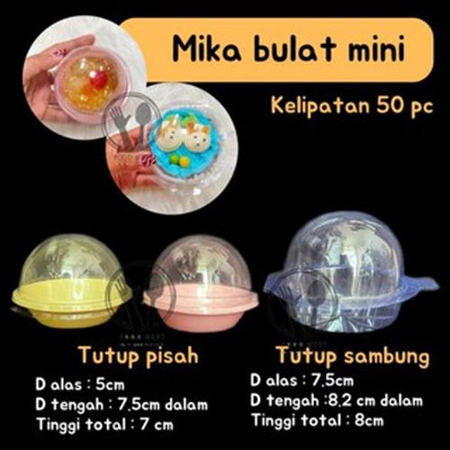 Jual MIKA BULAT MINI MIKA SETENGAH LINGKARAN MIKA MOCHI ISI 1 - PINK ...