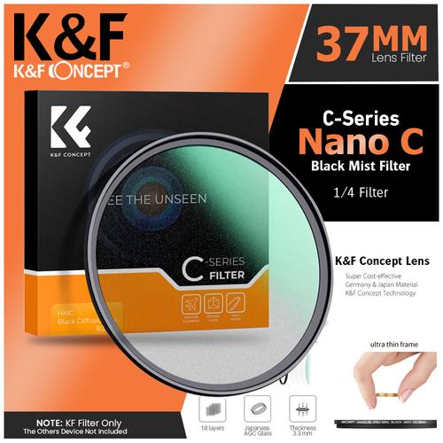 Jual KNF Concept 37mm Lens Filter Nano-C Black Mist 1/4 Filter K&F ...