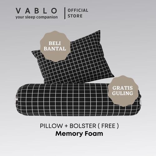 Promo PROMO Buy 1 get 1 Bantal dan Guling Viola - motif Hitam - Anti ...