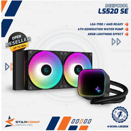 Promo Deepcool LS520 SE Black ARGB 240mm AIO Liquid Cooler LS 520 SE ...