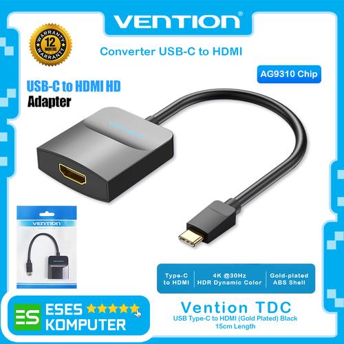 Jual Converter Vention TDC USB Type-C to HDMI Adapter Black - Kota Bandung - ESES Komputer ...