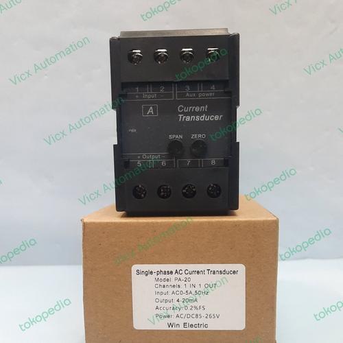 Jual JUAL AC CURRENT TRANSDUCER PA-20 0-5A 4-20mA 220V DMT-AL - Jakarta ...