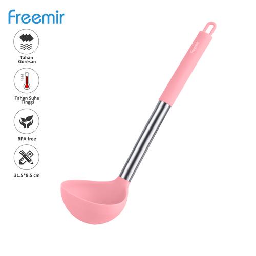 Promo freemir Spatula Sayur Pink Silikon Food Grade Anti Panas Anti ...