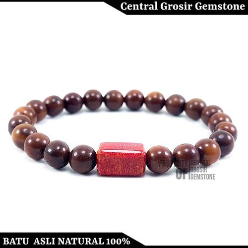 Jual PR Gelang Kokka Kaukah Kombinasi Red Marjan Batu Natural Asli ...