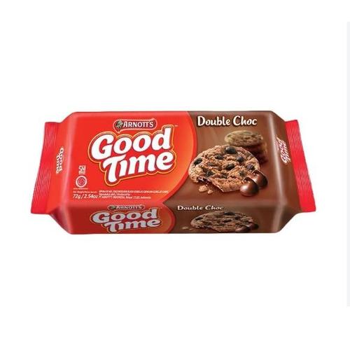 Promo Arnott's Good Time Cookies Biskuit Chocochips 72gr - Double Choco ...