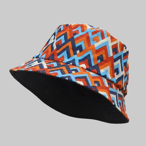 Jual Topi Bucket Hat BucketHat Motif Etnik Orange Ethnic Blue ...
