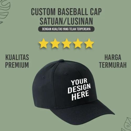 Jual Topi Baseball Hat Cap Distro Sablon polos custom Satuan Nama ...