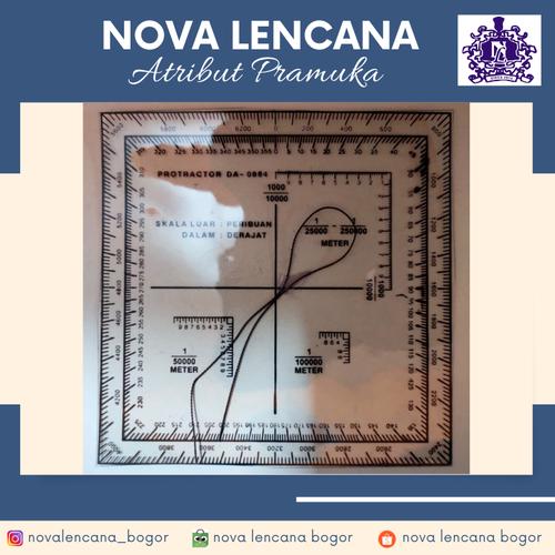 Jual Protractor Protraktor Penggaris Navigasi Skala Peta Kompas - Kota ...