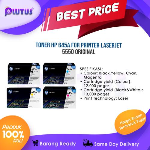 Jual Toner HP 645A For Printer LaserJet 5550 Original - Biru - Jakarta ...