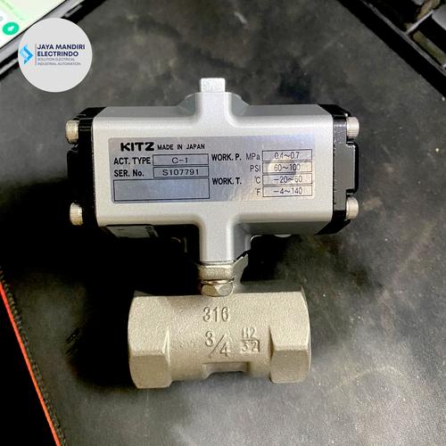 Jual PNEUMATIC ACTUATOR BALL VALVE KITZ C-UTE 3/4" tipe C-1 STAINLESS ...