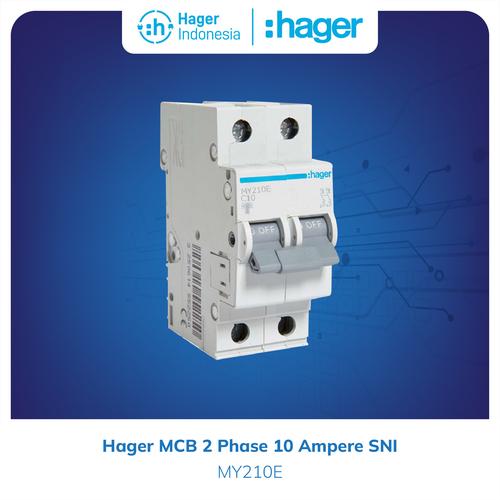 Promo Hager MCB 10a 10 Ampere 2 Phase 4,5kA - MY210E - Jakarta Barat - Hager Indonesia | Tokopedia