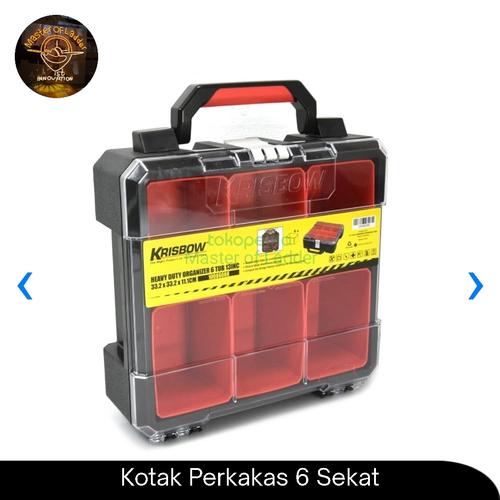 Jual Krisbow Tool Box Kotak Perkakas 6 Sekat Kompartemen - Kota ...