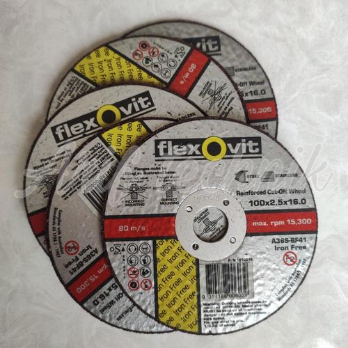 Jual Cutting disc FLEXOVIT 4inch / Batu gerinda Flexovit 100×2.5mm 4 ...