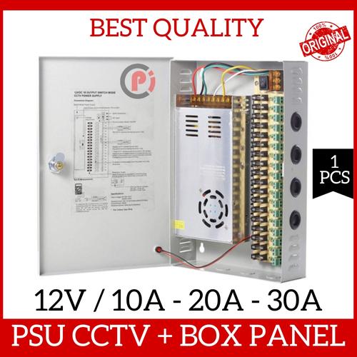 Jual Panel Power Supply Box CCTV 12V 12 Volt DC 10A 20A 30A PSU ...