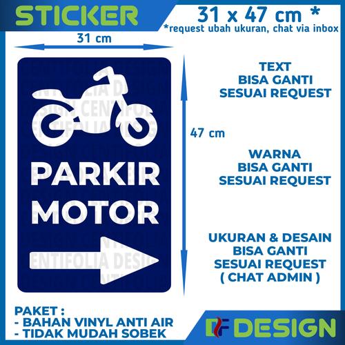 Jual STICKER RAMBU PERINGATAN PENUNJUK ARAH PARKIR KHUSUS MOTOR MOBIL ...