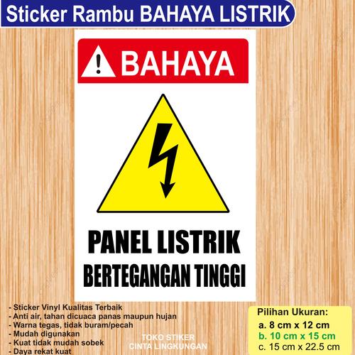 Jual Sticker Stiker Sign K3 Bahaya Panel Listrik Tegangan Tinggi - 8 CM ...