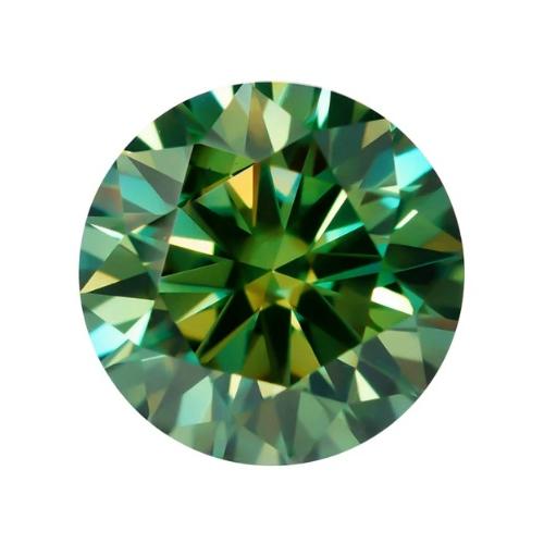 Jual Original Moissanite berlian hijau 1crt 6.5mm VVS1 lulus DS Memo ...