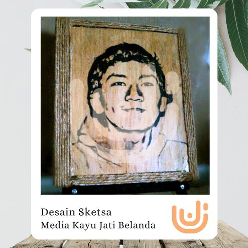 Jual A3- Kado Ulang Tahun - Lukisan Kayu - Desain Sketsa Kayu Jati ...