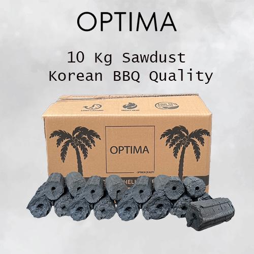 Jual Optima Briket Arang Sawdust Hexagonal 10 Kg Korean BBQ Quality ...