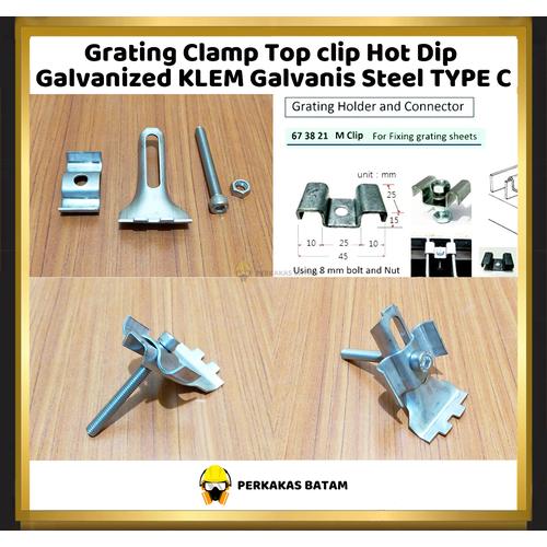 Jual Grating Clamp Top clip Hot Dip Galvanized KLEM Galvanis Steel TYPE ...