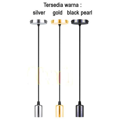 Jual Kap Fitting Lampu Gantung Besi E27 Model A1 CHROME / besi - Silver ...