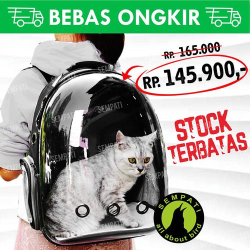 Promo Tas kucing astronot import tas gendong kucing pet cargo box ...