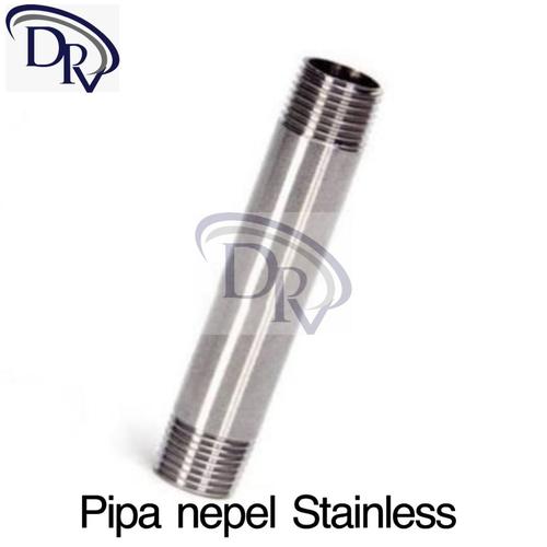 Jual Pipa nepel stainless steel 1/2" inch (10cm)/Pipe niple stainless ...