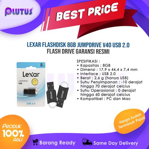 Jual Lexar Flashdisk 8GB JumpDrive V40 USB 2.0 Flash Drive Garansi ...