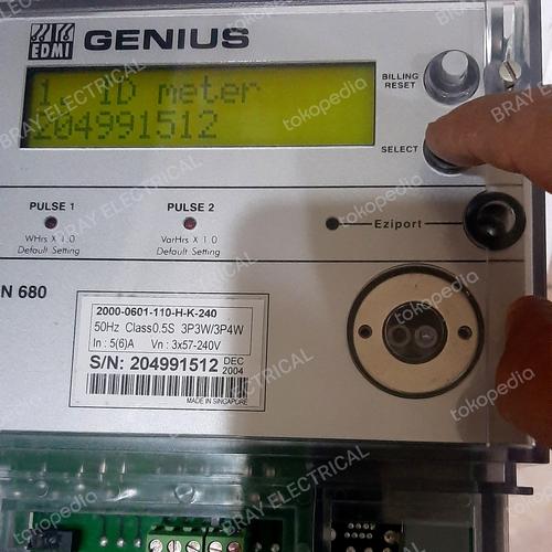 Jual KWH EDMI MK6E GENIUS N 680 CLASS 0.5S 3P3W/3P4W In5(6)A.SECOND ...