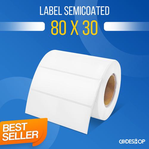 Jual STICKER ETIKET LABEL SEMICOATED BARCODE 80 X 30 ISI 1000 | 80x30 ...