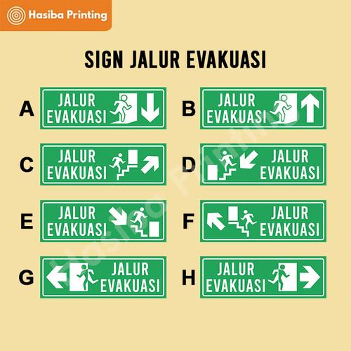 Jual Stiker Akrilik Sign Jalur Evakuasi 30x10cm - Stiker - Jakarta ...