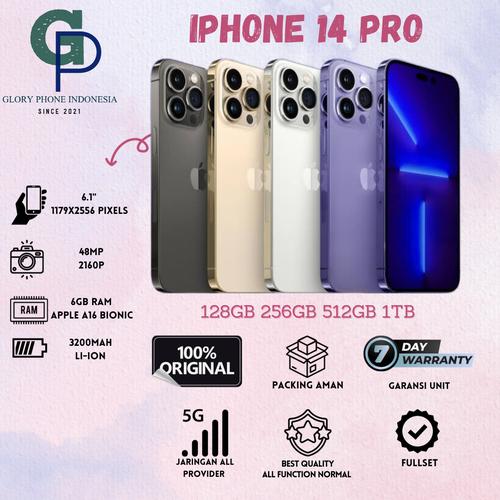 Jual Iphone 14 Pro 128GB 256GB 512GB 1TB Second Bekas Original Fullset ...