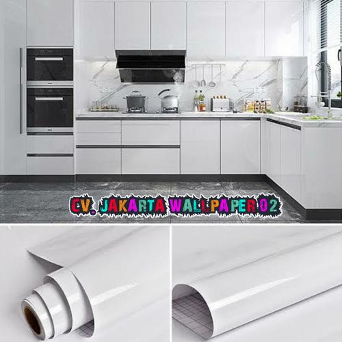Jual wallpaper sticker putih glossy lemari - Kota Bekasi ...