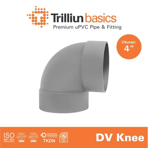Promo Fitting Pipa uPVC Trilliunbasics DV Knee - 4" Inch - Kab ...
