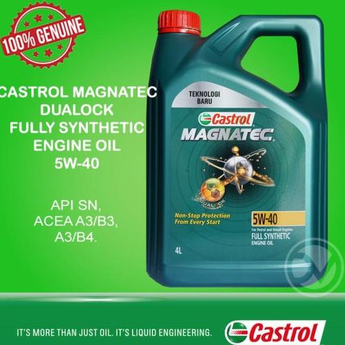 Jual Castrol Magnatec Dualock 5W-40 API SN 4 LITER ORINAL - Jakarta ...