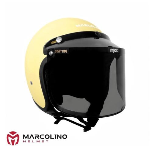 Promo Helm Bogo Retro Marcolino LIGHT YELLOW SNI Flat Visor by JMC ...