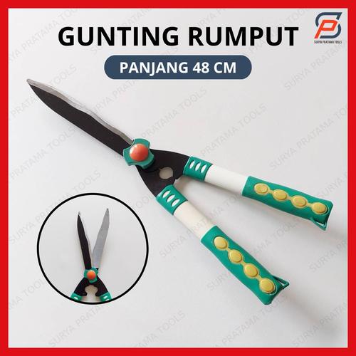 Jual GUNTING RUMPUT TAJAM 48CM PEGANGAN KARET PEMOTONG GUNTING PAGAR ...