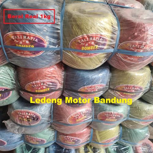 Jual Bomber Tali Rapia Plastik Rafia Berwarna Gulungan Roll 1kg - Kota ...