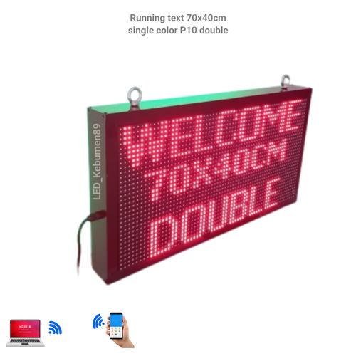 Jual Running text outdoor 2 sisi dua muka 70cm x 40cm - SMD Merah - Kab ...