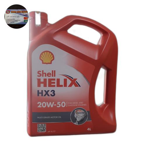 Jual Shell HELIX HX3 galon 4 liter - SAE 20W-50 - API Service SL / CF ...