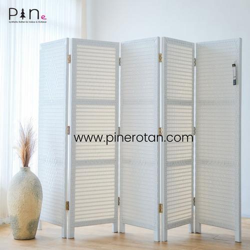 Promo Sekat Partisi Ruangan Pine Rotan Sintetis Alonzo Sketsel White 5 ...