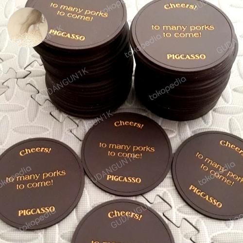 Jual coaster gelas custom tatakan rubber karet promosi - Bulat 9-10 cm ...