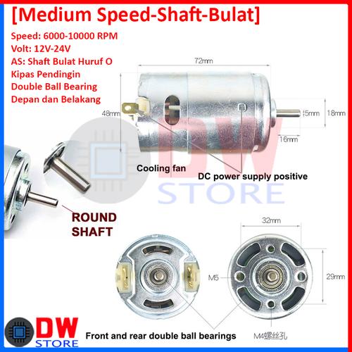 Jual Dinamo DC Motor RS-895 895 12V 15V 18V 24V High Speed RPM Power ...